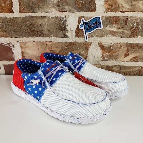 Hey Dude | Shoes | Hey Dude Wally Sox Tri America Flag Usa Patriotic ...